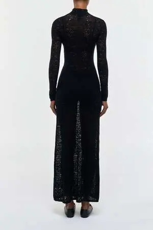 Gabriela Hearst Anya Knit Maxi Dress In Merino Wool Cashmere - Black