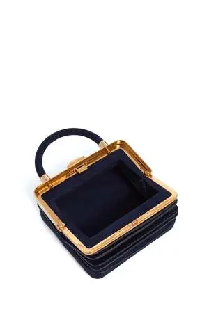 Gabriela Hearst Diana Bag In Suede - Navy