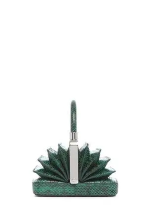 Gabriela Hearst Diana Bag In Snakeskin - Green