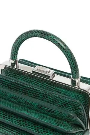 Gabriela Hearst Diana Bag In Snakeskin - Green