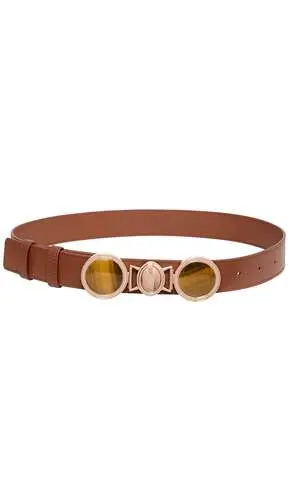 Gabriela Hearst Grange Stone Leather Belt - Cognac
