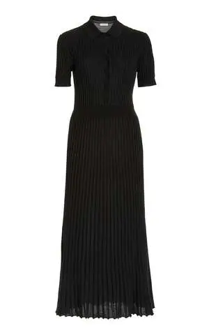 Gabriela Hearst Amor Knit Midi Dress In Cashmere Silk - Black