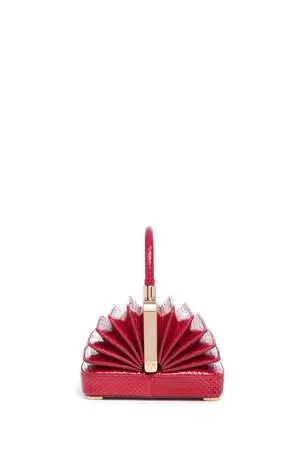 Gabriela Hearst Small Diana Snakeskin Handbag - Red