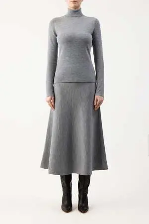 Gabriela Hearst May Knit Turtleneck - Heather Grey