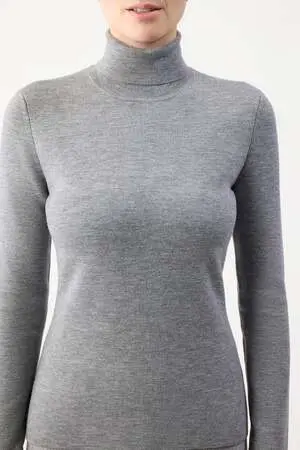 Gabriela Hearst May Knit Turtleneck - Heather Grey
