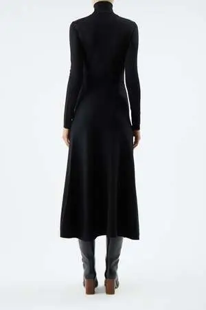 Gabriela Hearst Costa Knit Turtleneck In Cashmere Silk - Black