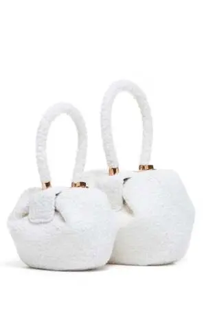 Gabriela Hearst Cashmere Boucle Demi Bag - Ivory