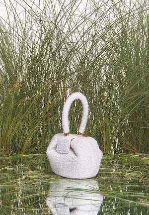 Gabriela Hearst Cashmere Boucle Demi Bag - Ivory