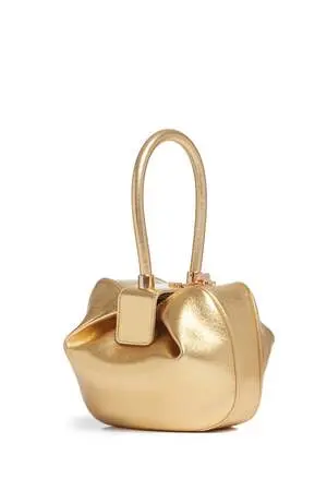 Gabriela Hearst Nina Bag In Metallic Nappa Leather - Gold