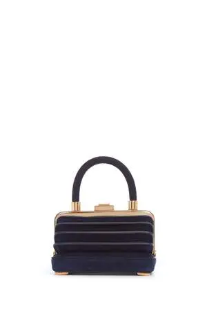 Gabriela Hearst Mini Diana Suede Bag - Navy