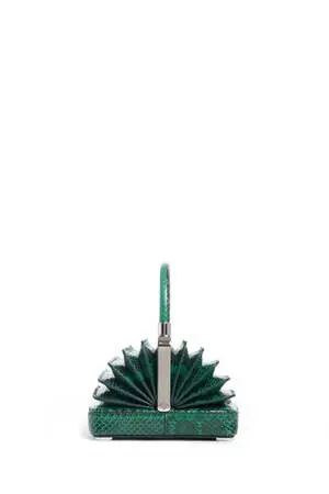 Gabriela Hearst Small Diana Bag In Snakeskin - Green