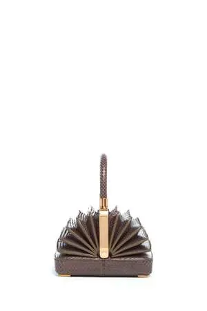 Gabriela Hearst Small Diana Snakeskin Bag - Charcoal
