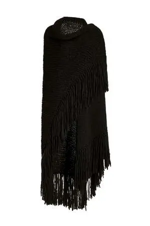 GABRIELA HEARST Lauren Knit Wrap In Black Welfat Cashmere