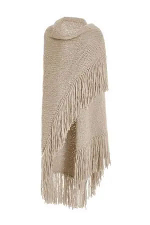 GABRIELA HEARST Lauren Knit Wrap In Oatmeal Welfat Cashmere