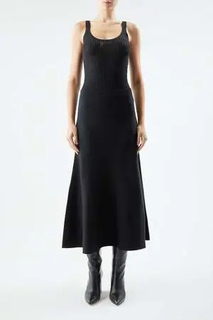 Gabriela Hearst Nevin Pointelle Knit Tank Top In Cashmere Silk - Black