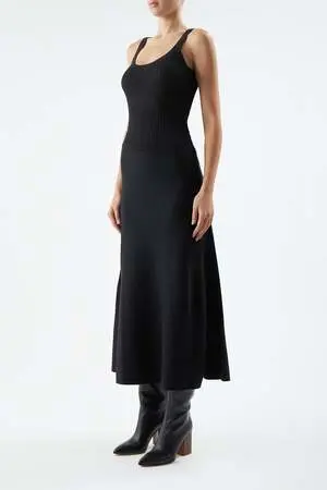 Gabriela Hearst Nevin Pointelle Knit Tank Top In Cashmere Silk - Black