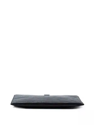 Saint Laurent 2020 Croc Embossed Leather Monogram Clutch Bag