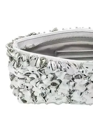 Simkhai Reese Beaded Chain-strap Clutch Bag - Silver