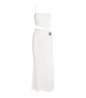 Christopher Esber Ribbed Cut-out Maxi Dress