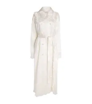 FFORME Silk-blend Fringe Lise Trench Coat