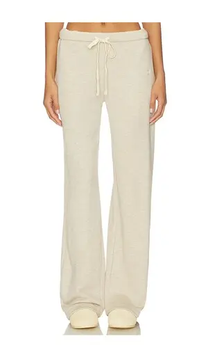 Eterne Oversized Wide Leg Sweatpant - Heather Oatmeal