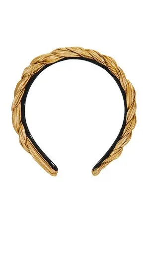 Lele Sadoughi Juliet Pleated Headband In Metallic - Gold