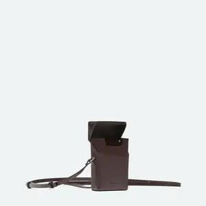 Helmut Lang Leather Mini Crossbody Bag - Mahogany