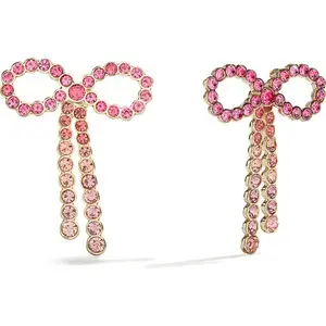 Baublebar Georgia Crystal Bow Earrings - Pink/gold