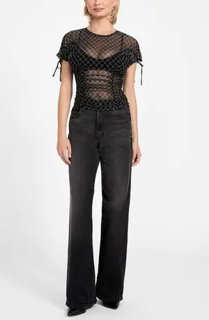 Guess Chain Mesh Top