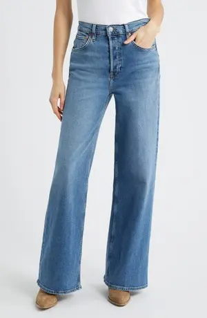 RE/DONE High-waist Wide-leg Jeans - Mid70sshadow