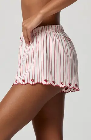FLORENCE BY MILLS Cherry Stripe Sleep Shorts