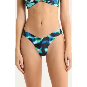 KULANI KINIS Y-cut Cheeky Bikini Bottoms - Ocean Mischief