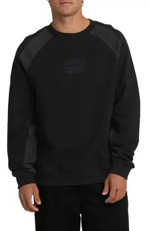 BILLABONG Embroidered Fleece Sweatshirt
