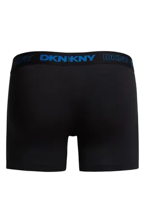 Dkny 3-pack Eco Active Boxer Briefs - Jet Black/lime Punch/grey