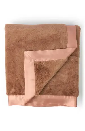 LITTLE GIRAFFE Luxe Throw Blanket - Bordeaux Blush