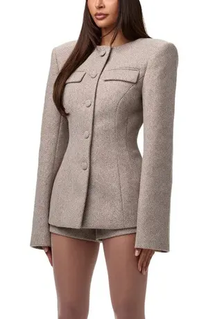 Naked Wardrobe Herringbone Blazer