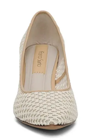 Franco Sarto Julissa Pointed Toe Pump - Off White Woven