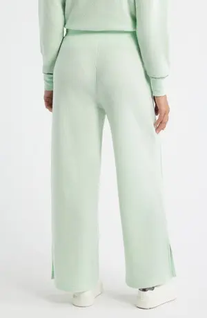 CITY BLUES Contrast Stitch Waffle Knit Lounge Pants
