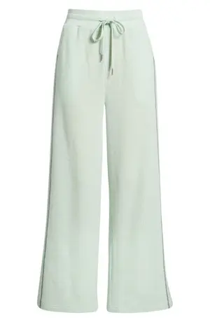 CITY BLUES Contrast Stitch Waffle Knit Lounge Pants