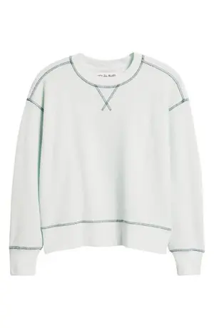 CITY BLUES Contrast Stitch Waffle Knit Sweatshirt