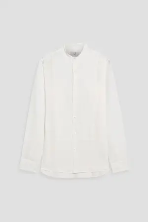 Men's White Grandad Collar Shirts