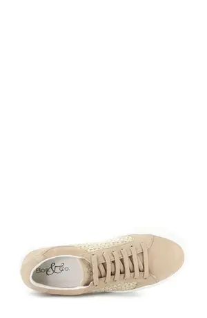 BOS. & CO. Lace-up Platform Sneakers - Almondine