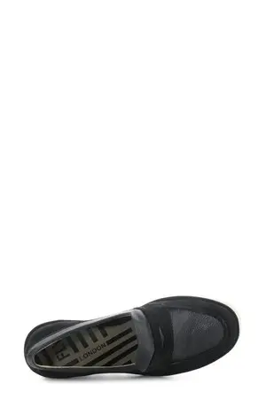 Fly London Bilz Platform Wedge Loafer - Black