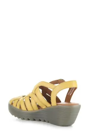 Fly London Lemy Platform Wedge Sandal - Bumblebee