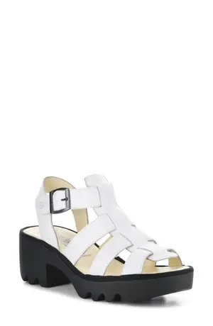 Fly London Terf Lug Sole Sandal - White