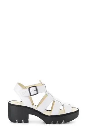 Fly London Terf Lug Sole Sandal - White