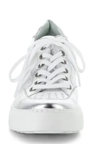 Fly London Derk Platform Wedge Sneakers - 002 Silver