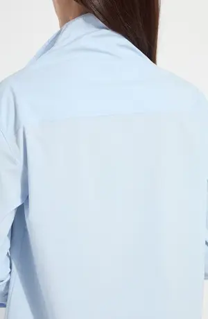 Lyssé Tulsi Funnel Neck Button-up Shirt