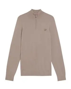 LYLE & SCOTT Merino Quarter Zip Sweater - Cinder
