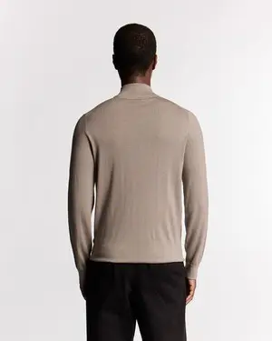 LYLE & SCOTT Merino Quarter Zip Sweater - Cinder